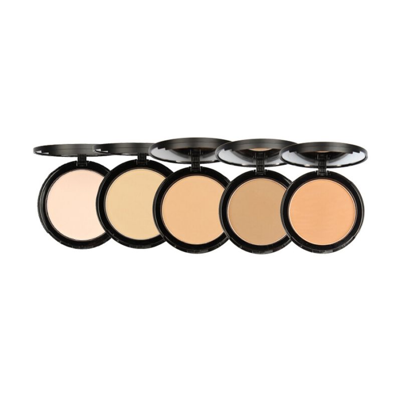 Private label 5 color waterproof natural makeup compact powder
